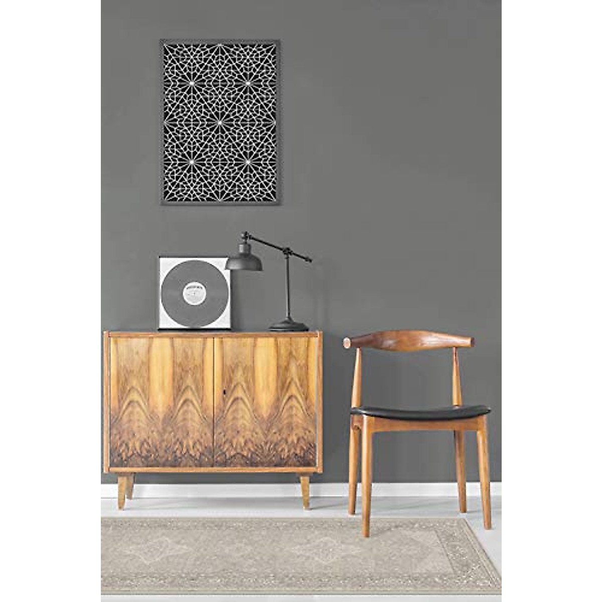 RUGGABLE Maral Heriz Washable Rug - Perfect Vintage Area Rug for Living Room Bedroom Kitchen - Pet & Child Friendly - Stain & Water Resistant - Creme 3'x5' (Standard Pad)