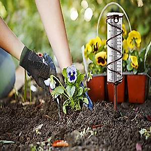 BIUWING Plastic rain Gauge Replacement Tube, 7'' Capacity rain gauges Tubes for Yard Garden Outdoor Home, Best Rated, No Frost Freeze Crack, Not Fragile (2 pcs)