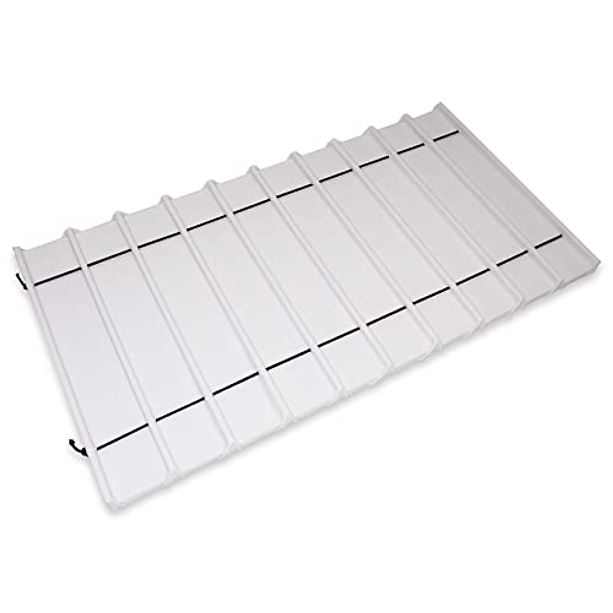 CuteBox Company White Plastic Tray (14.75” x 8.25” x 1”) with 10-Bar Compartments White Wooden Tray Insert for Jewelry Storage, Organization, Merchandise, Display