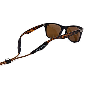 Pilotfish Leather Sunglasses Strap - Glasses Retainer Cord for Men or Women, Secure Chain Eyeglass or Sunglass Holder (Tortoise)