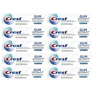 Crest Gum Detoxify Toothpaste, Deep Clean, Travel Size, 0.85 oz (24g)- Pack of 10