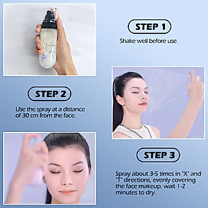 Erinde Dewy Makeup Setting Spray, Shimmer Glow Finish Hydrating Makeup Setting Mist for face, Lightweight Long Lasting Make Up Fixing Hydrate Skin for a Bright Look 3.15 Fl Oz