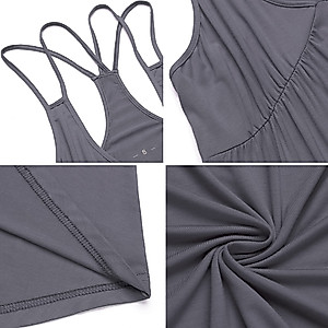 Sexy Nightgowns for Women Sleepwear Chemise Lingerie Full Slip Dress Gray XXL