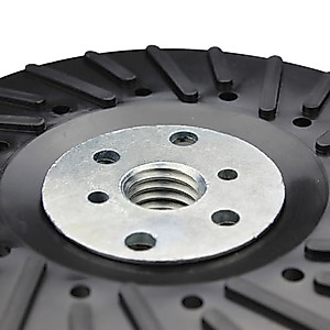 BHA Angle Grinder Ribbed Backing Pad for Resin Fiber Disc, 4.5" x 5/8"-11