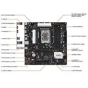 ASRock B660M PHANTOM GAMING 4 Socket LGA1700/ Intel B660/ DDR4/ SATA3&USB3.2/ M.2 Micro ATX Motherboard