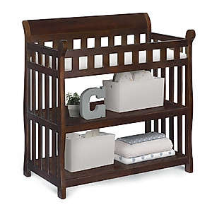 Delta Children Eclipse Changing Table with Changing Pad, Black Cherry