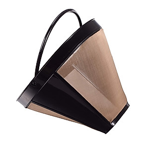 Reusable NO.4 Basket Cone Coffee Filters,8-12 Cup Replacement Coffee Filter for Cuisinart Coffee Makers,Machines and Brewers (1 PC Coffee Filter)