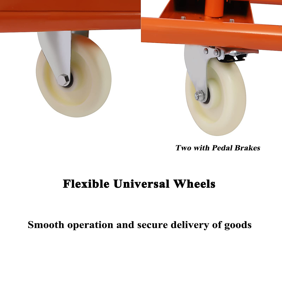Drywall Sheet Cart, Heavy Duty Panel Dolly Cart with 4 Swivel Wheels, Handling Wall Panel, Sheetrock Sheet Panel Service Cart, Wood Panel, Rolling Dolly for Garage, Home, Warehouse (Orange, 3000 lbs)