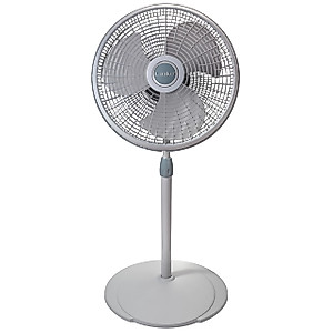 Lasko Lasko-16 Adjustable Performance Pedestal, 3-Speed, Gray (2526) Household Fans, 1, White