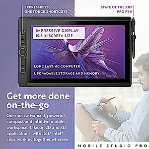 Wacom Mobile Studio Pro 16" Windows 10, Intel Core i7, 512GB SSD: Second Generation, Black