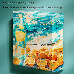 AUREUO 6x6 Inch Gallery Wrapped Canvas - 1.5 Inch Depth 4 Pack - 10 Oz Triple Gesso Primed 100% Cotton Square White Artist Canvases for Acrylic & Oil Paints