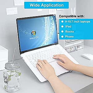 Adjustable Laptop Stand for Desk, Portable Computer Stand Laptop Riser for Desk, Fold able Laptop Holder, 6 Angles Computer Riser, Compatible with 9-15.6 Inch Laptops, Phone, Tablets, Books (White)