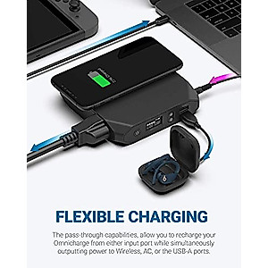 Omni 20+ 20000mah Laptop Power Bank | AC/DC/USB-C/Wireless Battery Backup for Laptops:MacBook Pro/iPad Pro/Dell/Surface | Cameras:Canon/Nikon/DSLR/DJI Drones | Smart Devices:iPhone/Samsung