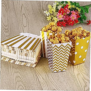 STOBOK 1 Set 36 Pcs Popcorn Popcorn Box Popcorn Treat Box Mini Popcorn Boxes Shower Goodie Boxes Pink Containers Babyboy Gifts Gift Bag Organizer Wrapping Box Packing Box Food