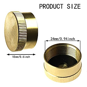 BLLNDX Propane Bottle Cap 6PCS 1 LB Solid Brass Refill Caps Tank Cylinder Sealed Cap for All 1 LB Gas Tank Cylinder Protect Cap