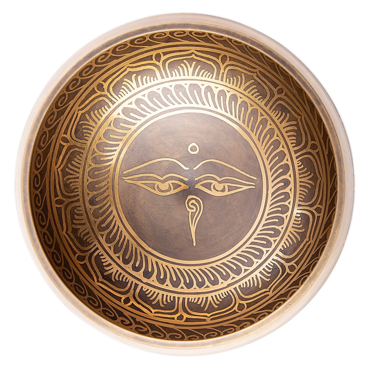 Tibetan Singing Bowl Set - Easy To Play Authentic Handcrafted For Meditation Sound Chakra Yoga Healing 4 Inches By Himalayan Bazaar (Gold & Turquoise)