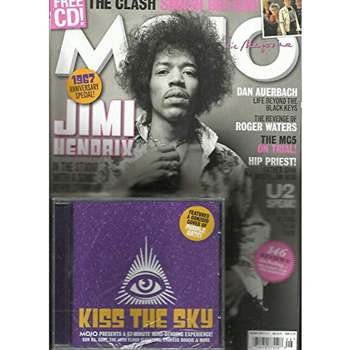 MOJO MAGAZINE, THE CLASH SMASH BRITAIN ! AUGUST 2017, ISSUE 285 FREE CD