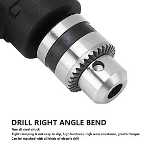 Right Angle Bending Extension Attachment, Narrow Bearing Steel 90 Degree Angle Drill High Hardness Triangular Drive Shaft Heavy Duty Bearing