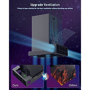 Wall Mount with RGB Cooling Fan for Xbox Series X - includes 4 Controller Holders and 2 Headphone Stands