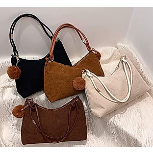Crossbody Bag Women Corduroy Satchel Bag Small Tote Bag Shoulder Bag Cute Tote Handbag Mini Crossbody Bag Hobo Bag