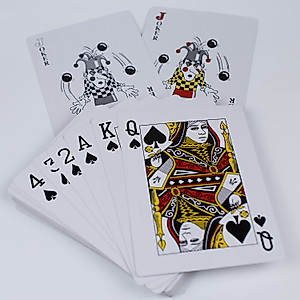 Jumbo Giant Playing Card Deck - 5x7 Inch Large Poker for Seniors Super Big Game Card Set Oversized Bridge Playing Cards Huge Magic Poker for Family Party Fun Suitable for All Ages