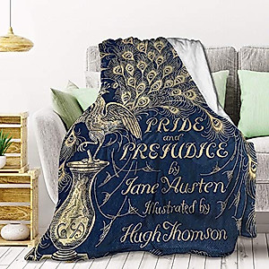 Peacock Vintage Fleece Throw Blanket Lightweight Super Soft Flannel Bed Blanket Perfect Home Decor for Couch Chair Sofa Living Room 60"X50" Medium