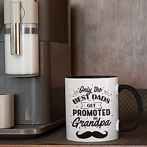 GTR SOURCE Grandparents Coffee Mug Set - Pregnancy Announcement Gift – Promoted to Grandpa - Promoted to Grandma - Pregnancy Reveal Gifts - Holds up to 11oz - Microwave and Dishwasher Safe corp.