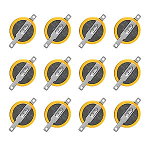 12 Pack CR1616 Battery, CR1616 3V Button Cell Lithium Battery with Solder Tabs for for Pokemon, Gameboy Color, GameBoy Advance Game Battery Replacement