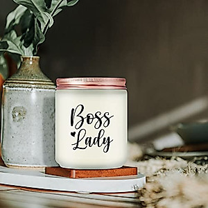 Volufia Boss Lady Gifts for Women - Boss Day Gifts, Boss Leaving Gifts for Boss - Boss Candle Birthday Gift for Boss Female, Manager, Her - Funny Lavender Scented Candle