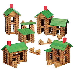 Tumble Tree Timbers Wood Building Set – 450 Pieces. Build Log Cabins. Educational STEM Toy