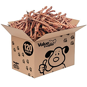 ValueBull Lamb Pizzle Sticks, 120 Count Bulk Pack - Natural Dog Treats, Grass-Fed