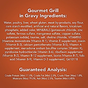 Purina Friskies Gravy Wet Cat Food, Meaty Bits Gourmet Grill - (24) 5.5 oz. Cans