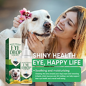 Dog Eye Drops, Eye Drops for Dogs, Relieves Eye Redness & Allergies, Removes Eye Stains & Tear Stains, Eye Infection Treatment for Dogs & Cats