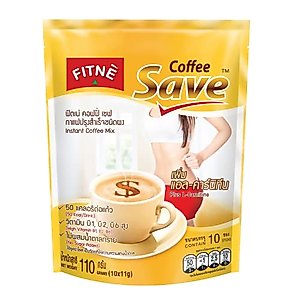 FITNE Instant 3 In 1 Coffee Packets Mix With L-Carnitine For Workout Exercise Vitamin B1 B2 B6 Smooth Blend No Sugar Sucralose Sweetener, 10 Sticks