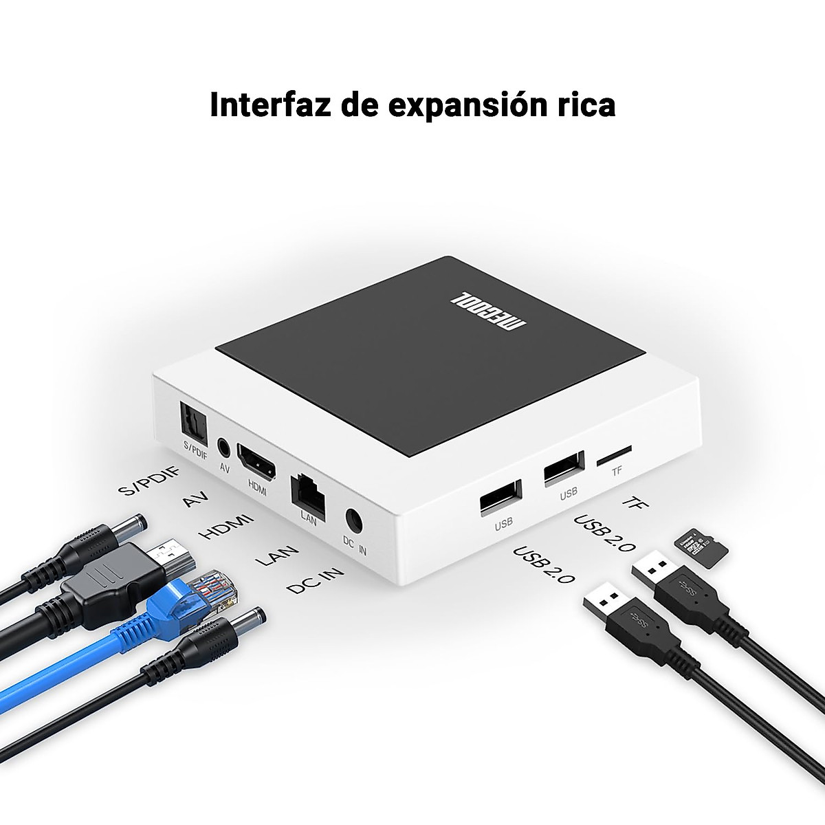 Android TV Box 11.0, MECOOL KM7 Plus Smart TV Box 4K HDR 2GB 16GB Support 2.4G/5.0G/BT 5.0/AV1 Google TV Remote Streaming Media Player with Amlogic S905Y4 Netflix Google Assistant Dolby Atmos