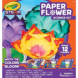 Crayola Paper Flower Science Kit, Color Changing Flowers, Gift for Kids Ages 7, 8, 9, 10