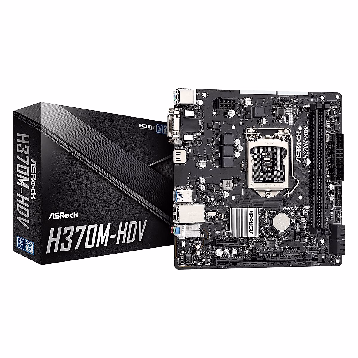 ASRock H370M-HDV LGA1151/ Intel H370/ DDR4/ SATA3&USB3.2/ Micro ATX Motherboard