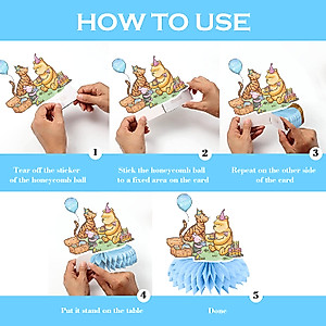 10pcs Classic Winnie Centerpieces Decorations, Oh Baby Table Decorations The Pooh Centerpieces for Cute Cartoon Baby Shower Party Decor