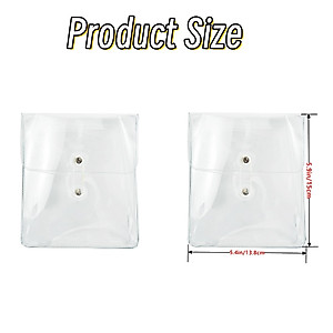 Hileapx 2pcs Clear Sticker Organizer, PVC Visible Portable Multi Organizer Pouch For Washi Tape,Sticker, Travel Small Object Planner Pouch(No stickers)