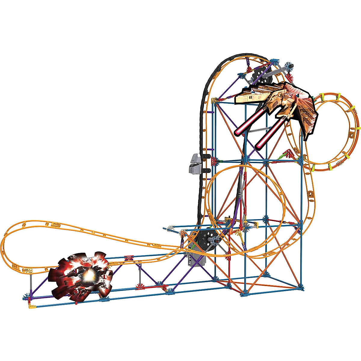 K'NEX Thrill Rides – Space Invasion Roller Coaster Building Set with Ride It! App – 438Piece – Ages 7+ Building Set.