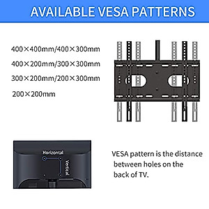 Suptek Ceiling TV Mount Fits Most 26-55 inch LCD LED Plasma Panel Display with Max VESA 400x400mm Loaded up to 45kg/100lbs Height Adjustable MC4602
