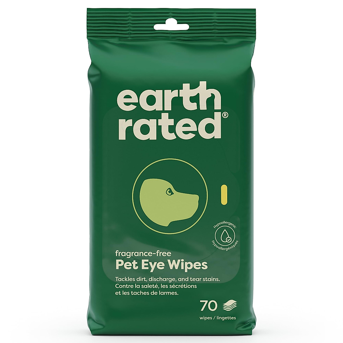 Earth Rated Specialty Wipes Bundle - Includes 70 Fragrance-Free Pet Eye Wipes, 60 Wild Oat-Scented Pet Ear Wipes, and 60 Wild Oat-Scented Topical Pet Wipes