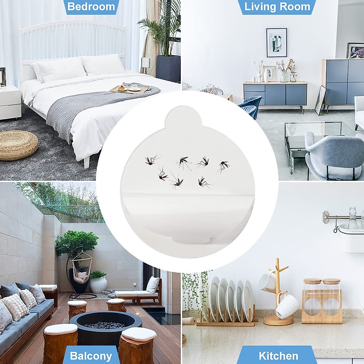 20PCS Indoor Insect Trap Refills Compatible with Dynatrap Mosquito Trap DT3009, DT3019, DT3039 and More, 5.7" by 3" Fly Trap Refill Replacement Sticky Refillable Glue Traps