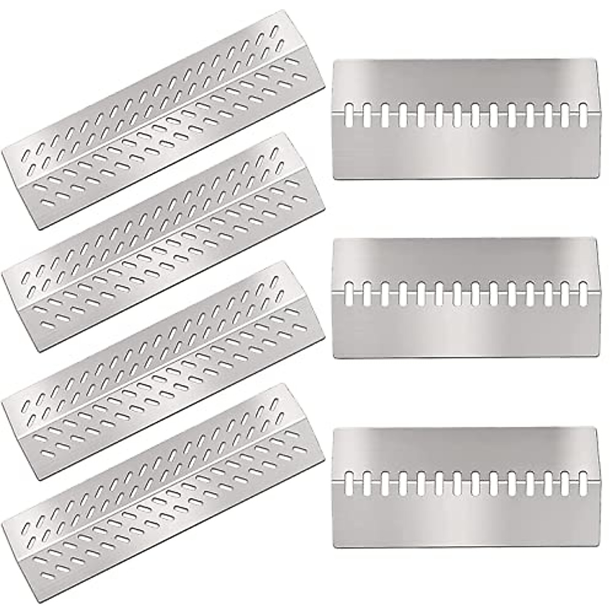 Heat Plate Shield Flavor Bar Grill Replacement Parts for Bull BBQ Grilll Angus 47629 47628 Lonestar 87048 87049 Outlaw 26038 26039 Cal Flame G4 P4, 4 Pack Flame Tamer and 3 Pack Flavorizer Bar…