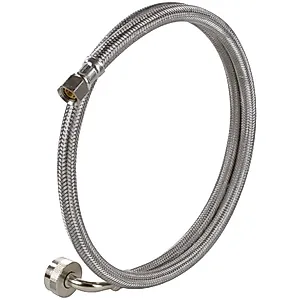 Certified Appliance Accessories Dishwasher Hose with 90 degree FGH Elbow, Water Supply Line, 6 Feet, Premium Braided Stainless Steel with PVC Core