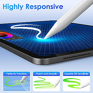 Stylus Pen for iPad 9th & 10th Generation - 10Mins Faster Charge Compatible for iPad 6-10 Gen, iPad Air 3-5, iPad Mini 5/6, iPad Pro 11"/12.9"