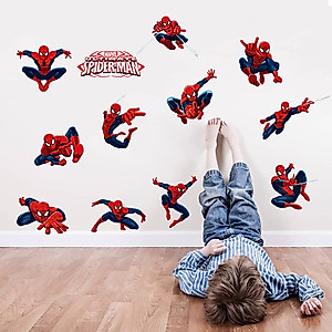 Spiderman Wall Sticker Children's Cartoon Bedroom Background Wall Decoration Self-Adhesive Wall Sticker PVC