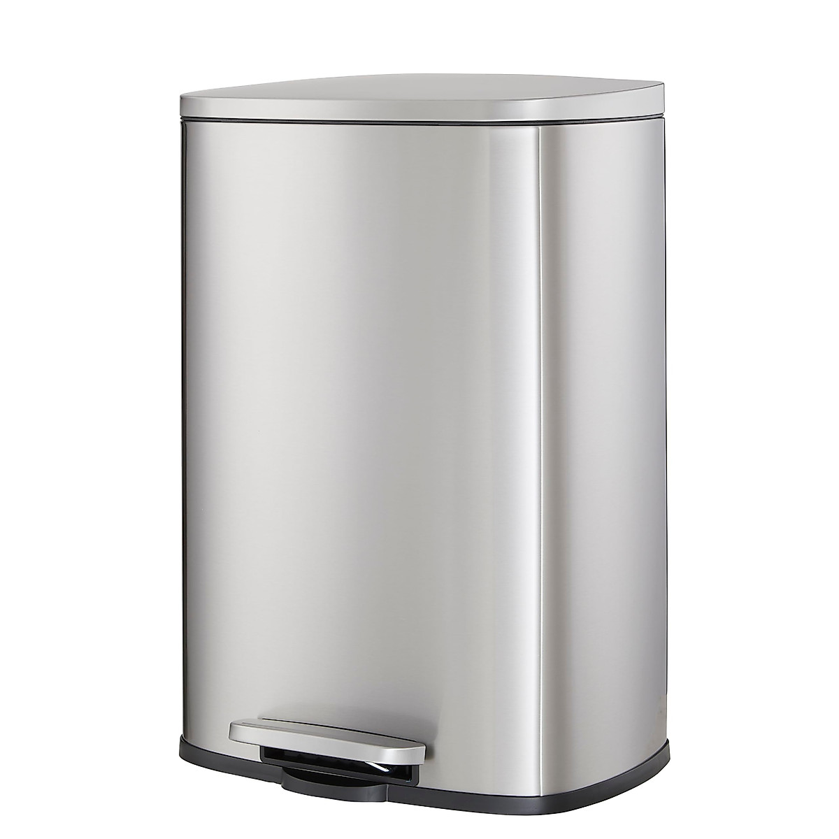 Casa Andrea Milano 13-Gallon Soft-Close, Smudge Resistant Trash Can Step-on Pedal, Soft Closure, Large and Space-Saving