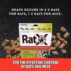 EcoClear Products 620102, RatX All-Natural Poison Free Humane Rat and Mouse Rodenticide Pellets, 3 lb. Bag