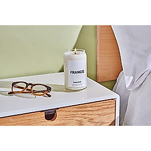 Homesick Premium Scented Candle, France - Scents of Vanilla, Coffee, Butter, 13.75 oz, 60-80 Hour Burn, Natural Soy Blend Candle Home Decor, Relaxing Aromatherapy Candle